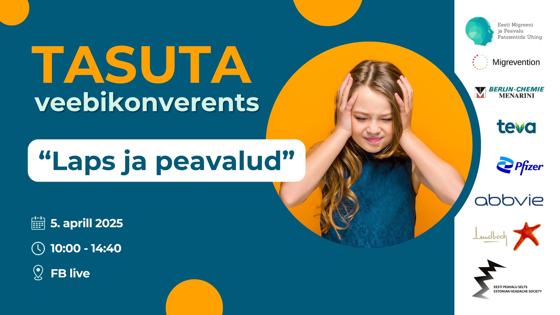 Tasuta veebikonverents “Laps ja peavalud” – Eesti Migreeni ja Peavalu ...